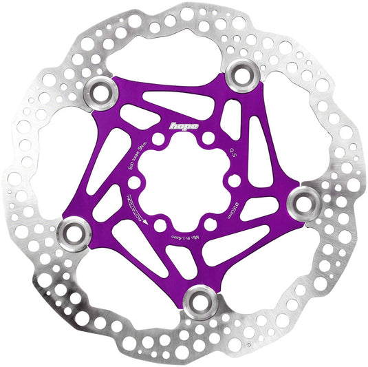 Hope Floating Disc Brake Rotor - 160mm 6-Bolt Purple – Ride Bicycles