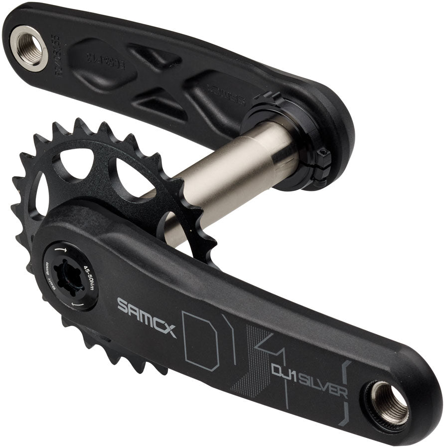 Samox Silver DJ-1 Crankset - 160mm 3-Bolt Direct Mount 25t Chainring 2 ...