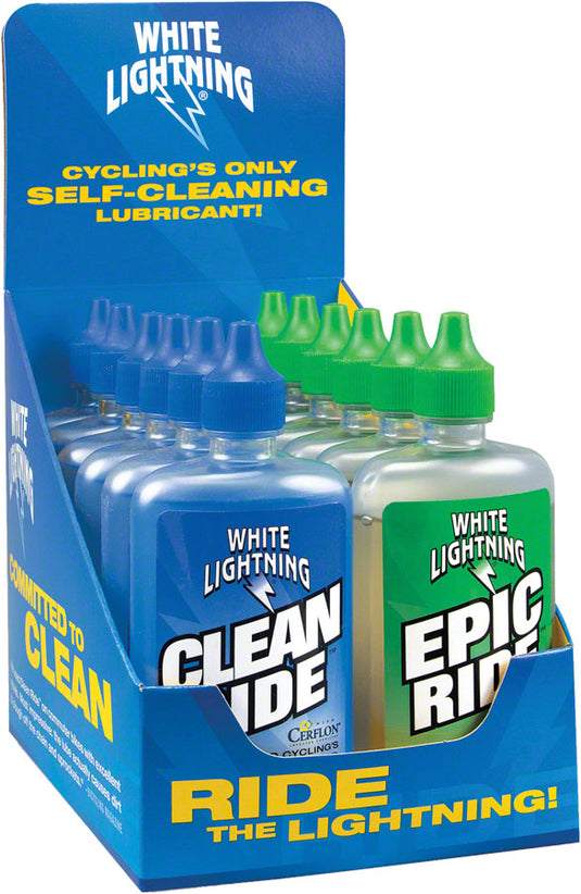 White Lightning Clean Ride Epic Ride Bike Chain Lube - 4oz Drip Box of ...