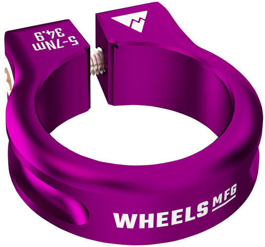 Wheels Manufacturing Seatpost Clamp - 34.9mm Bolt-On Purple – Ride Bicycles